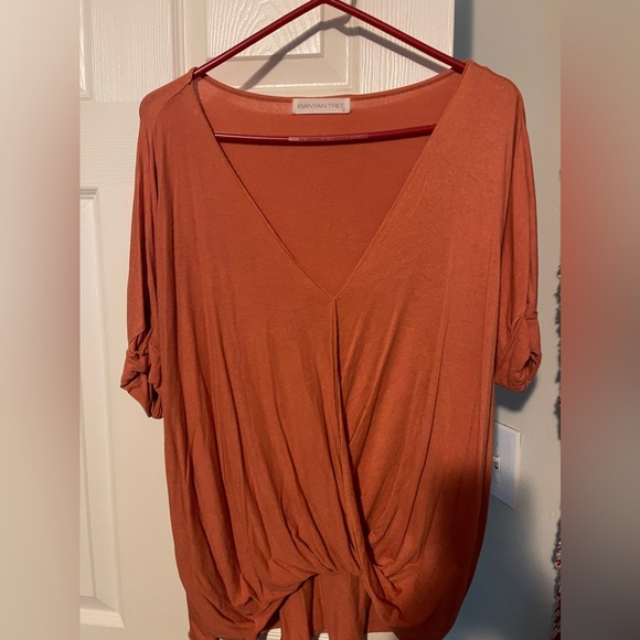 Tops | Banyan Tree Burnt Orange Blouse | Poshmark